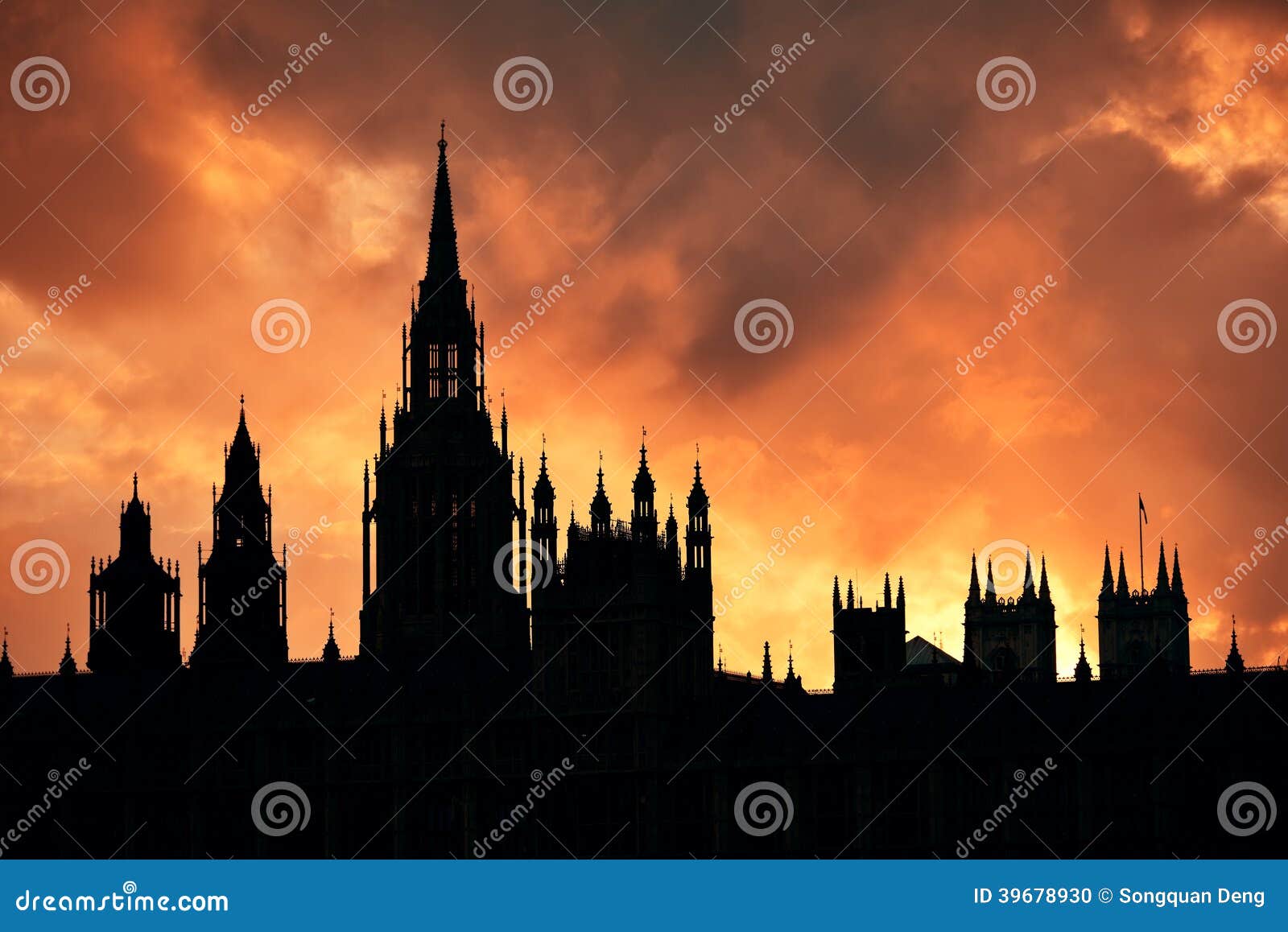 Westminster Palace Silhouette Stock Photo - Image of landmark, england ...