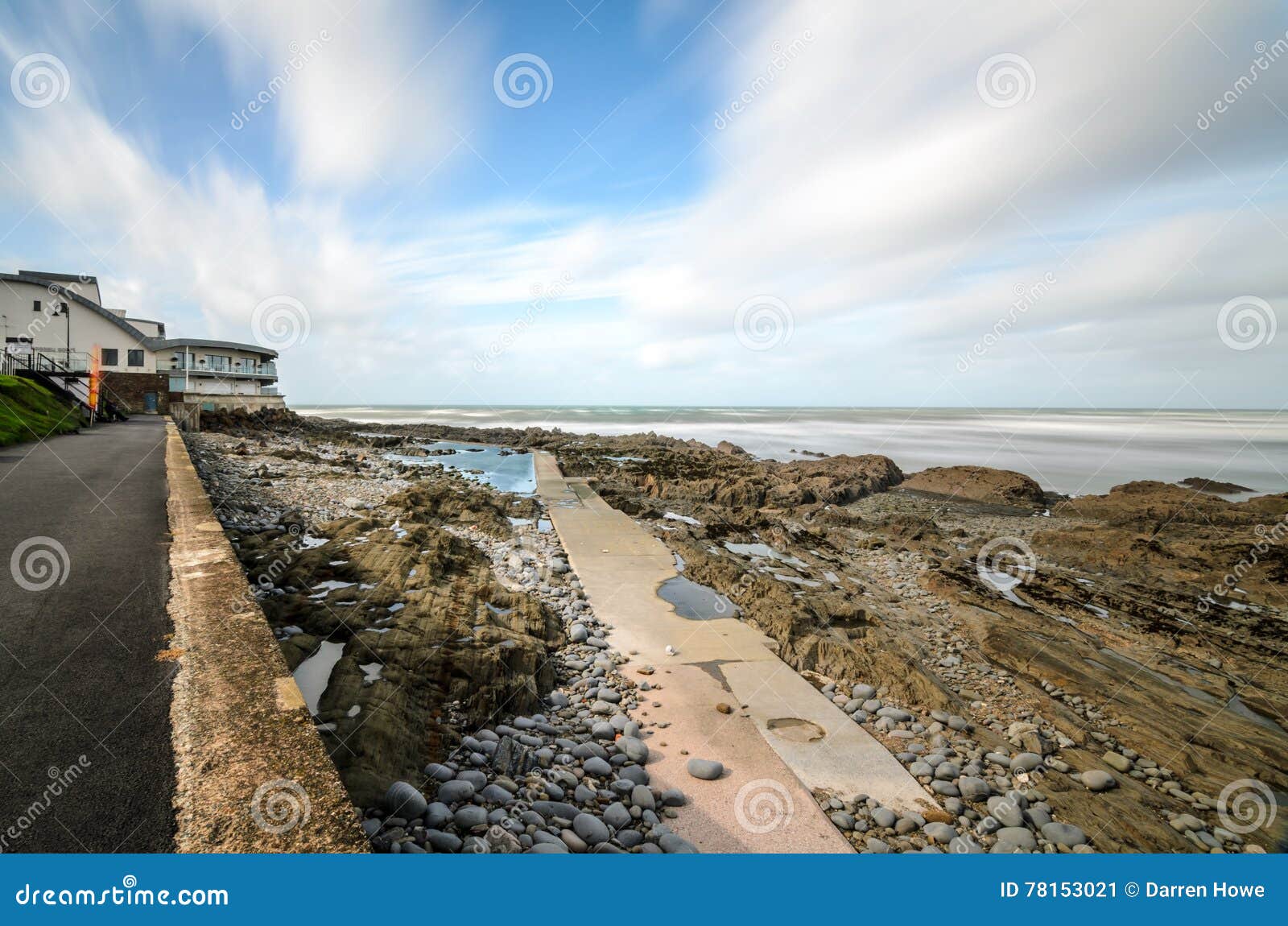 Westward Ho stock image. Image of lido, bristol, rock - 78153021