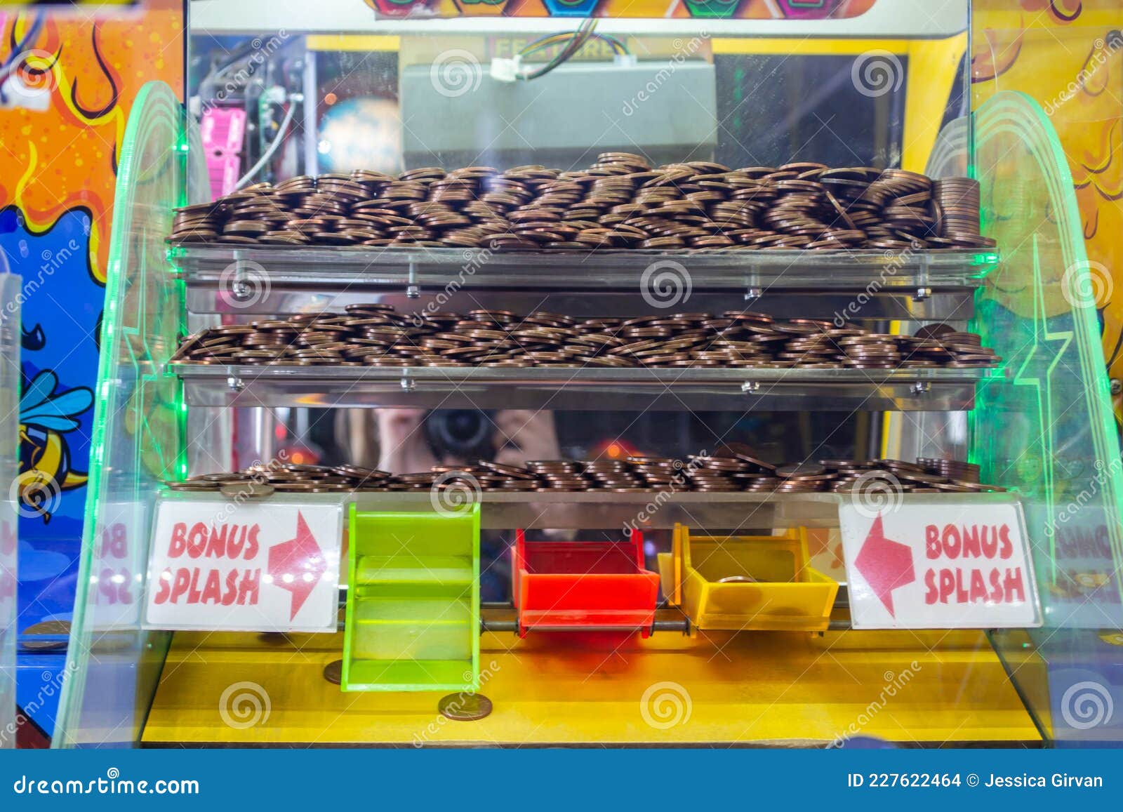 WESTWARD HO!, DEVON, ENGLAND - 21 June 2021: 2p Arcade Machine in ...