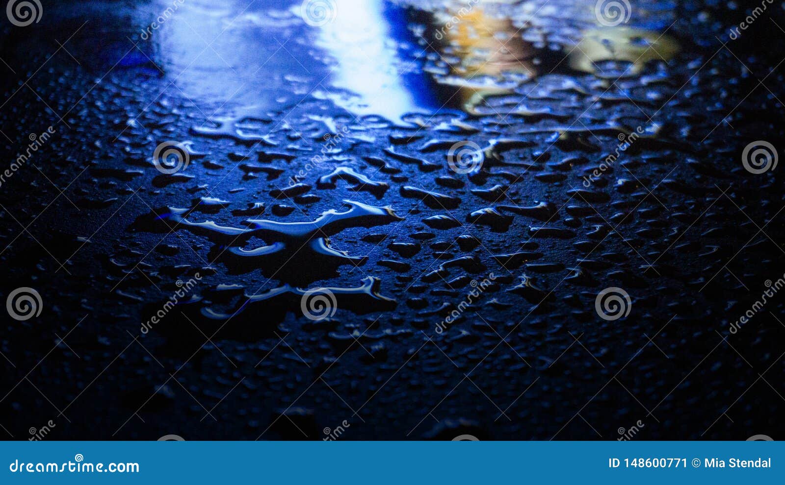 Wet Asphalt, Night Scene of an Empty Street with a Little Reflection in ... Wet Asphalt, Night Scene of an Empty Street with a Little Reflection in ...