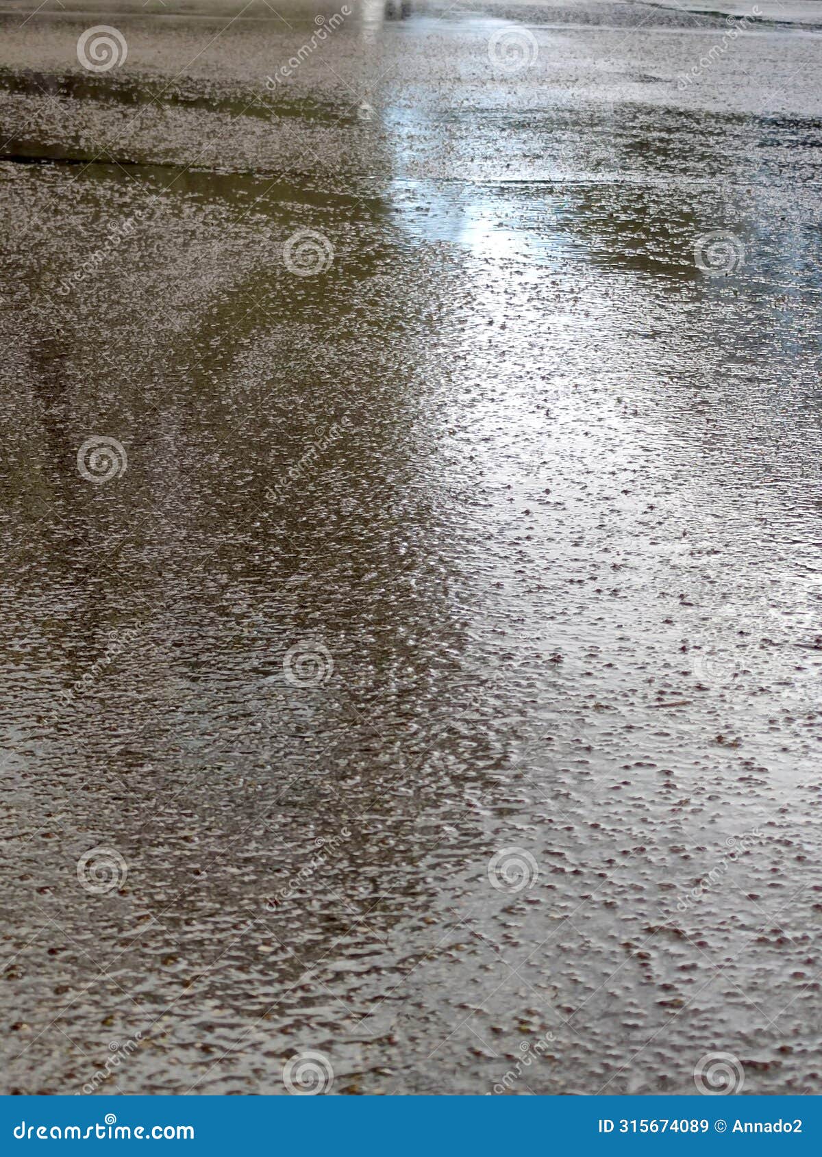 Wet Asphalt Surface Reflecting Light after Rainfall Stock Image - Image ...