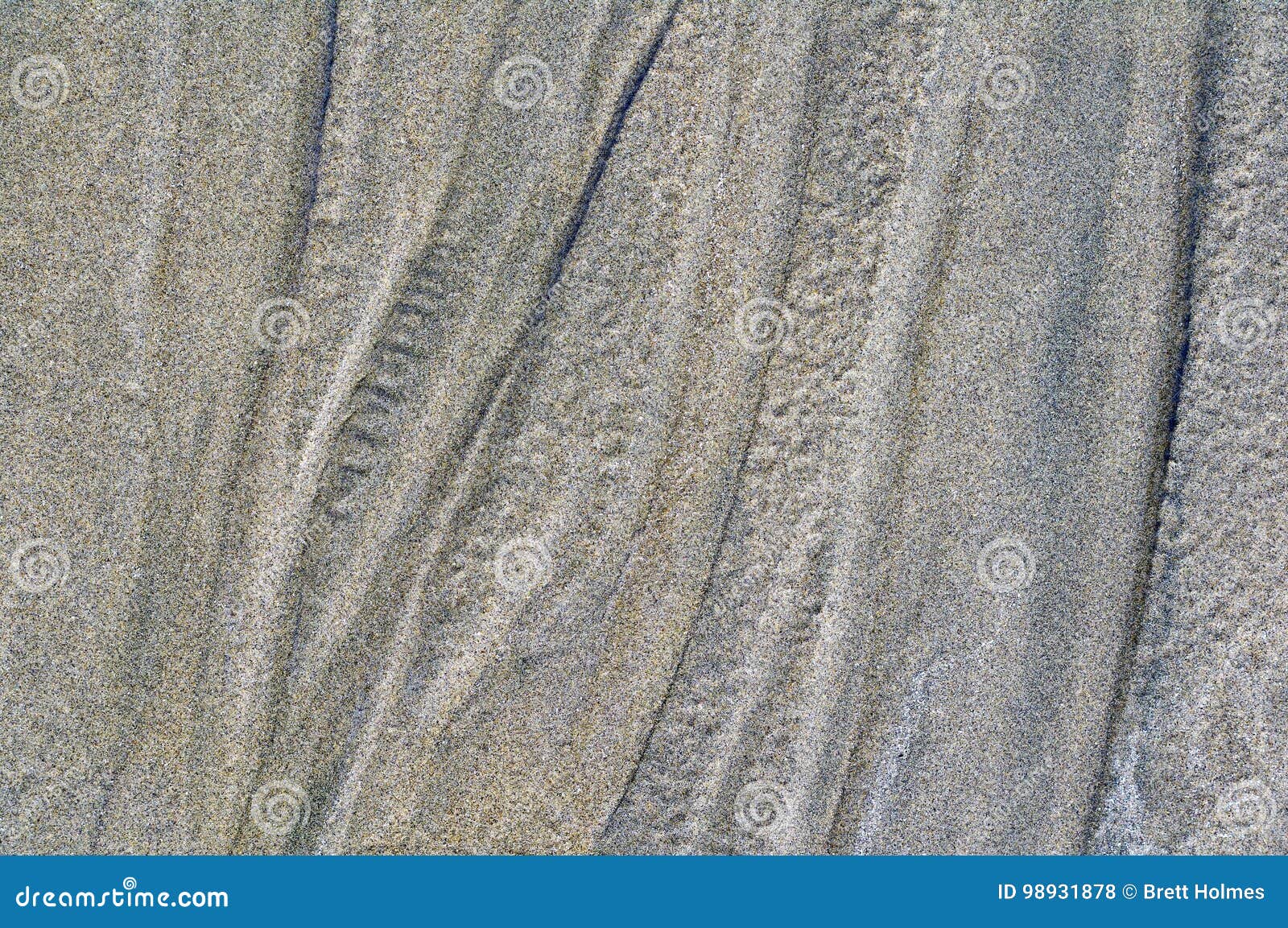 Wet Beach Patterns in Sand by Pacific Ocean Stock Photo - Image of ...