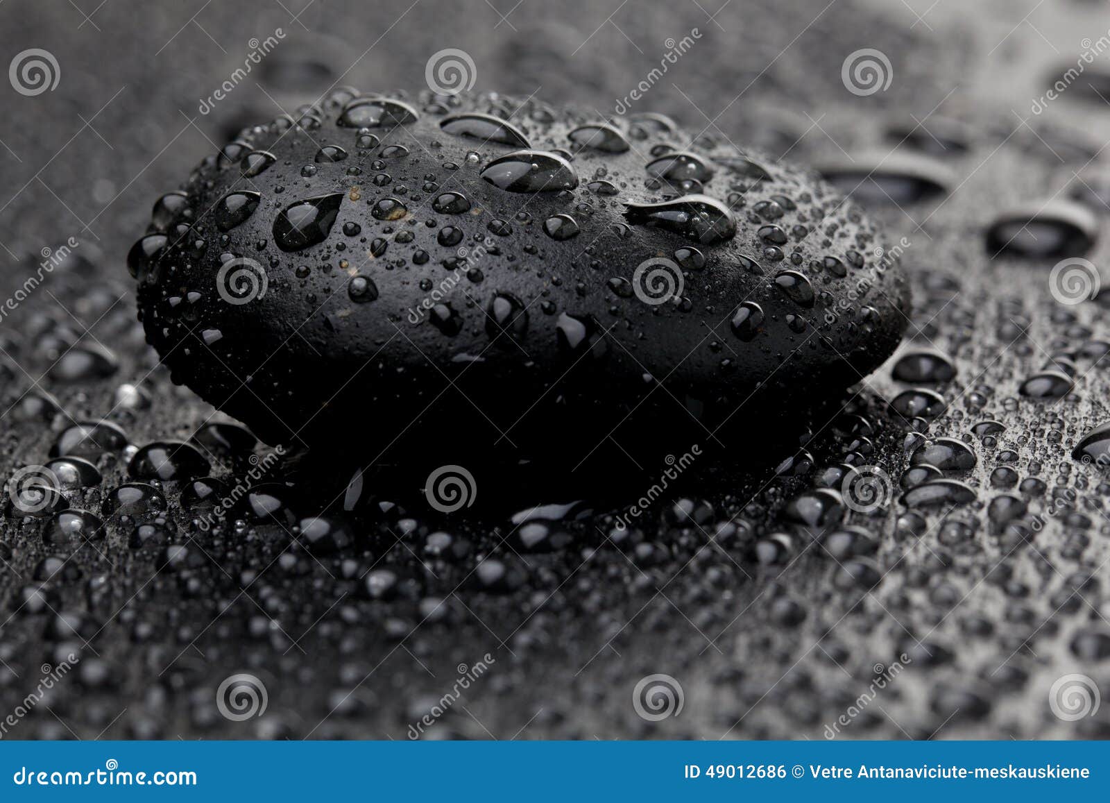 Wet black stone stock photo. Image of white, group, macro - 49012686