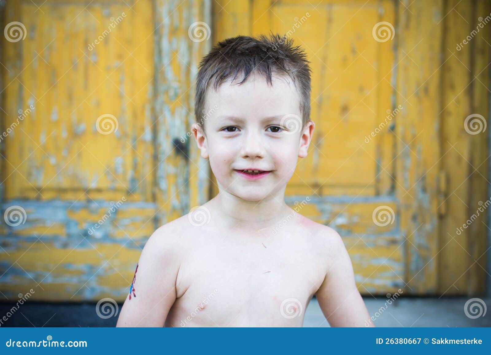 Wet boy stock image. Image of little, looking, outdoor - 26380667