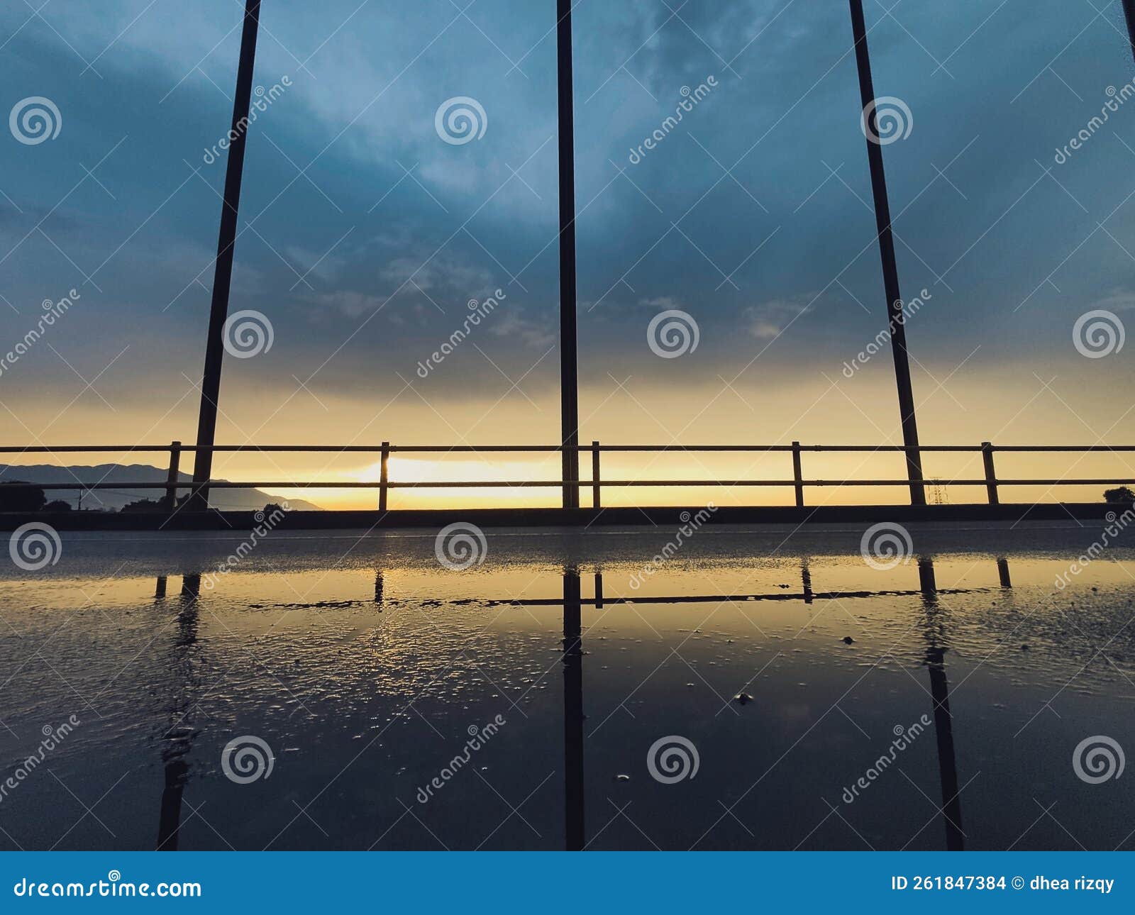 Wet Bridge after a Day of Rain Stock Photo - Image of senja, rain ...