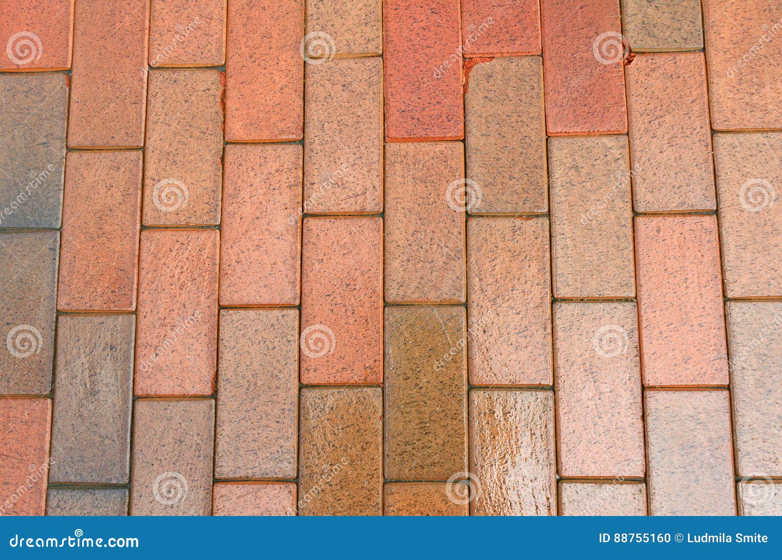 Wet brown pavement. stock photo. Image of cobblestone - 88755160