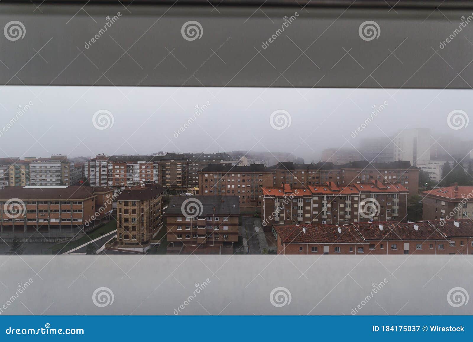 Wet Buildings Covered with Fog during Daytime Stock Image - Image of ...