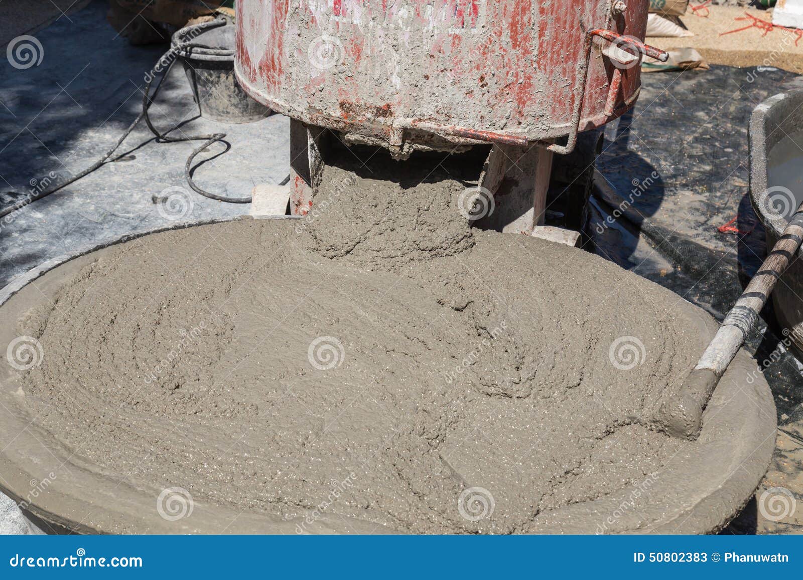 Wet cement stock image. Image of architecture, black - 50802383