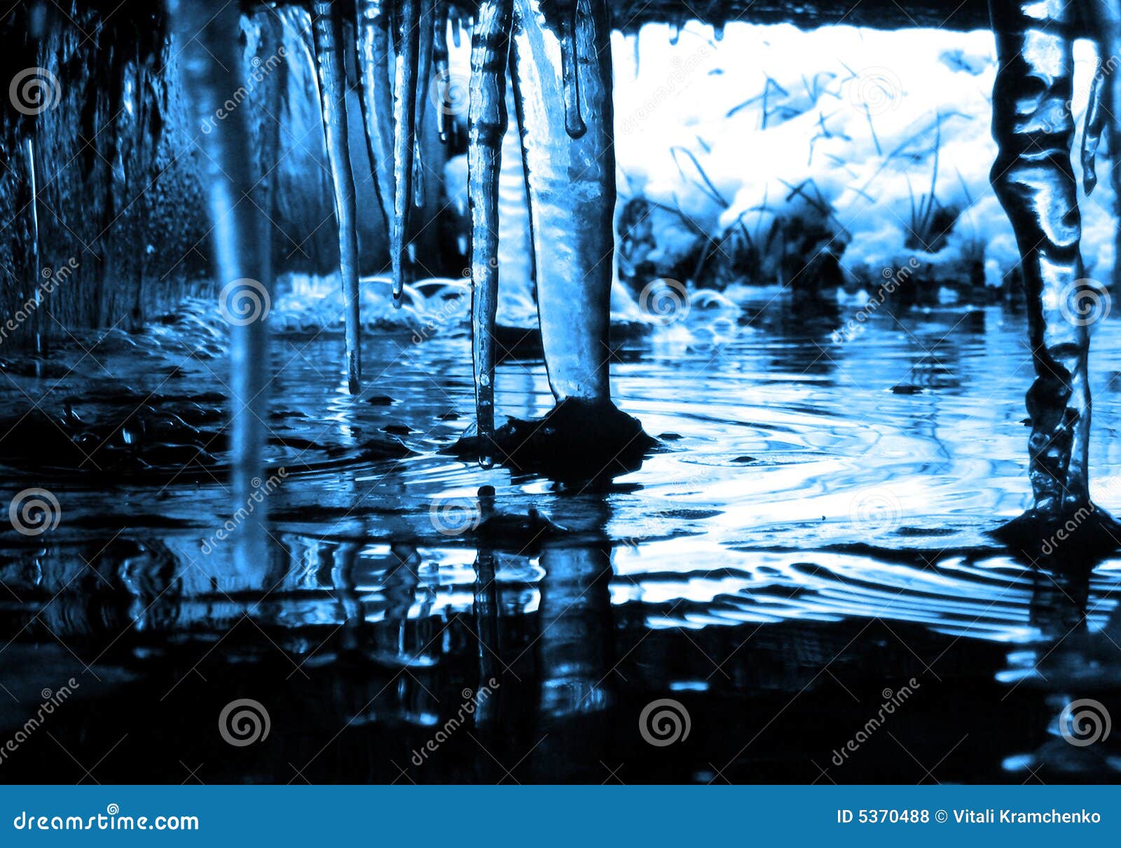 Wet Cold Icicles stock photo. Image of grotto, arctic - 5370488