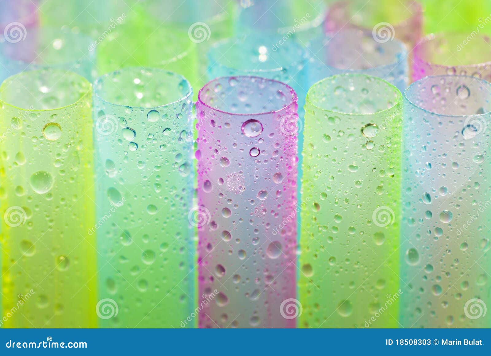Wet Colorful Straws for Juice Stock Image - Image of higienic, round ...
