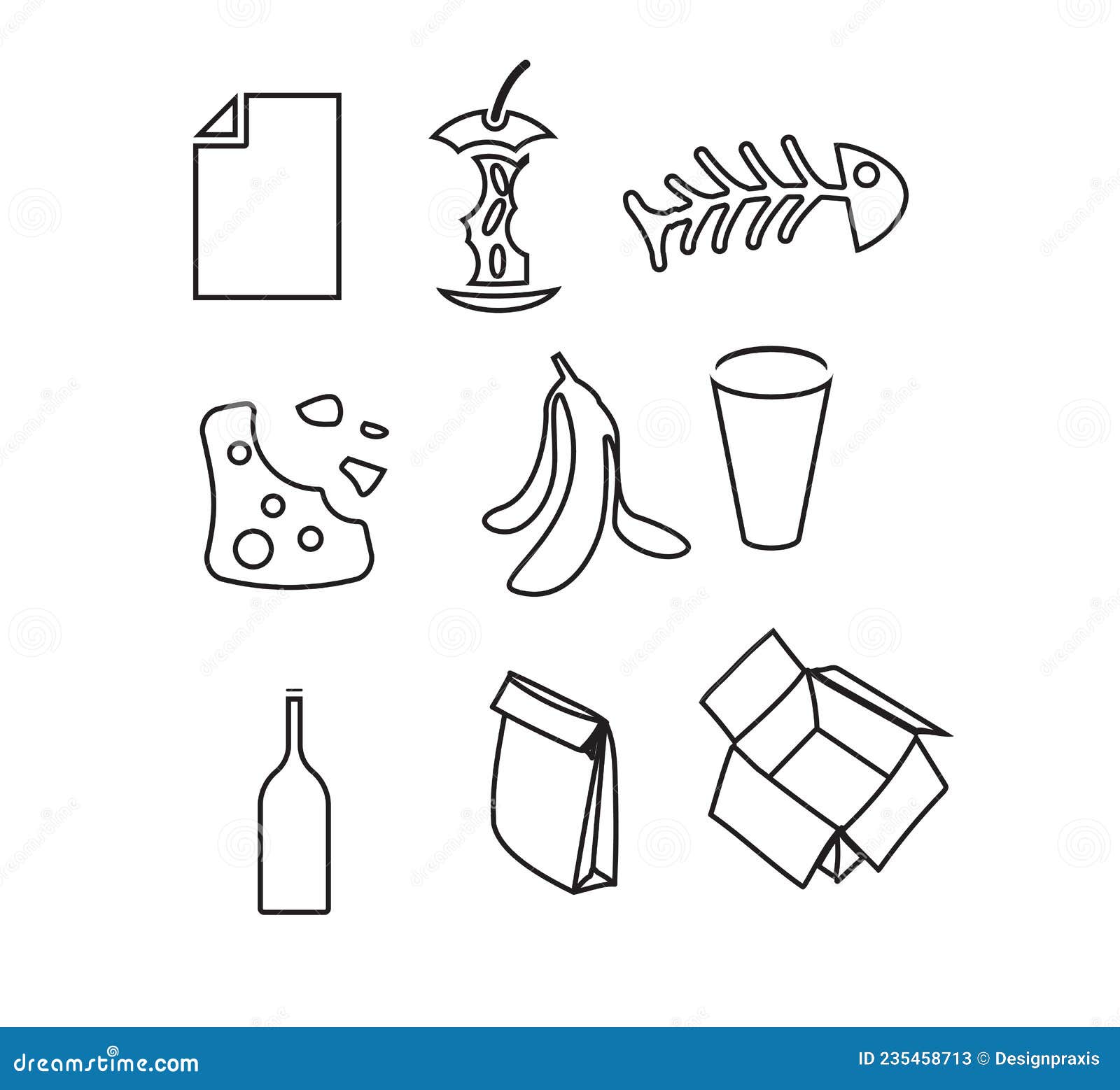 Wet and Dry Waste - Icon stock vector. Illustration of fertilizer ...