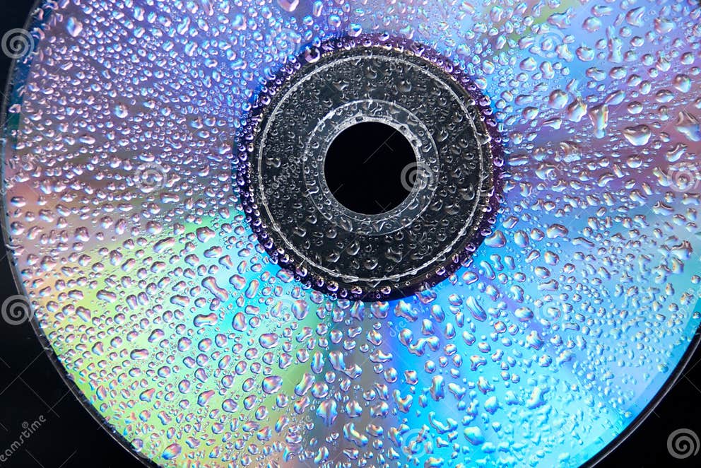 Wet dvd stock photo. Image of medium, vibrant, drop, water - 10702850