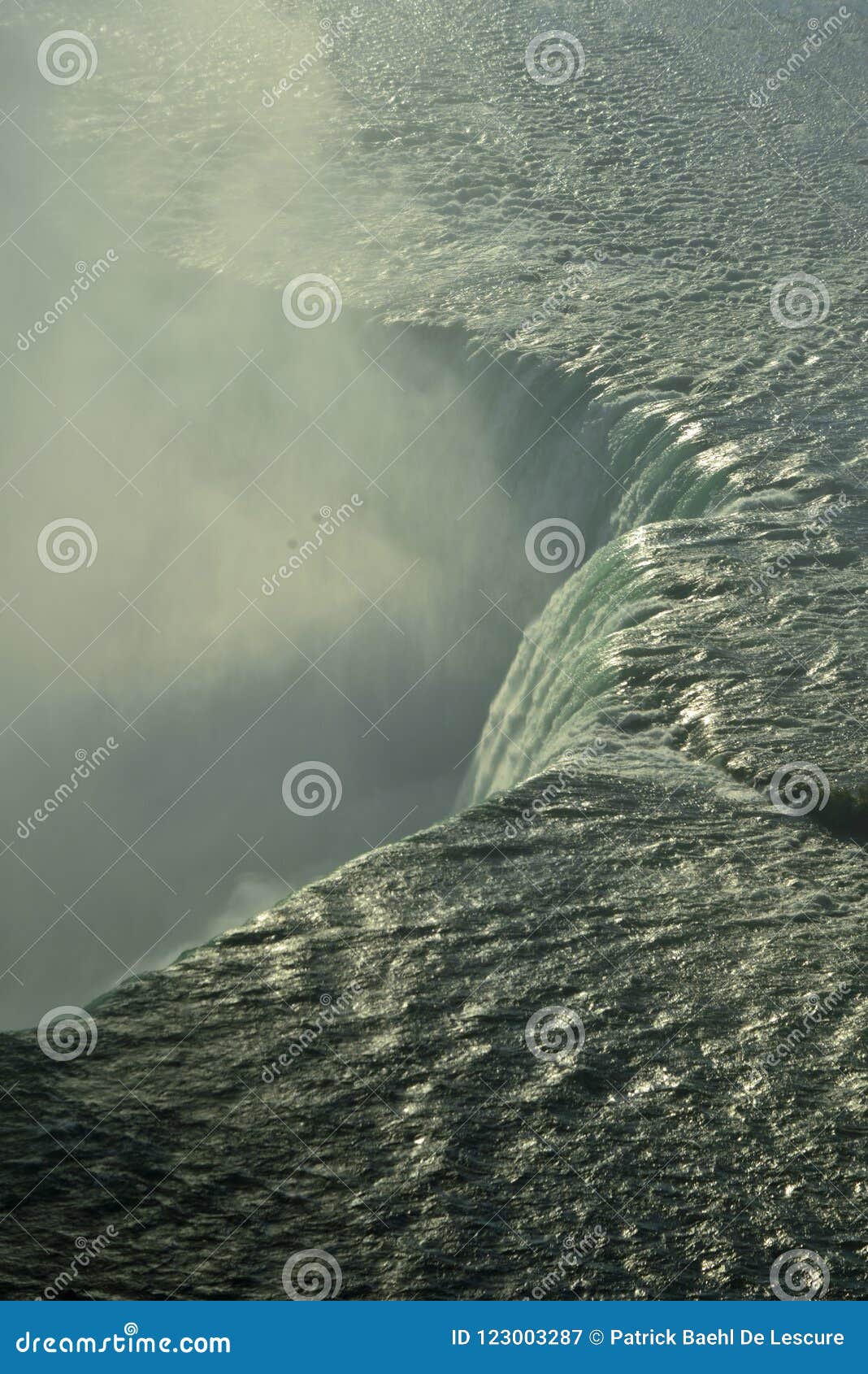 Isolated Edge of the Waterfall Stock Image - Image of steam, massive ...