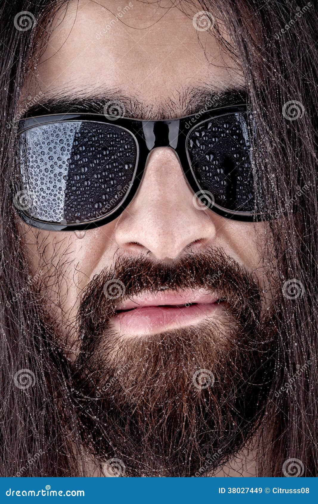 Wet face of a man stock image. Image of looking, attractive - 38027449