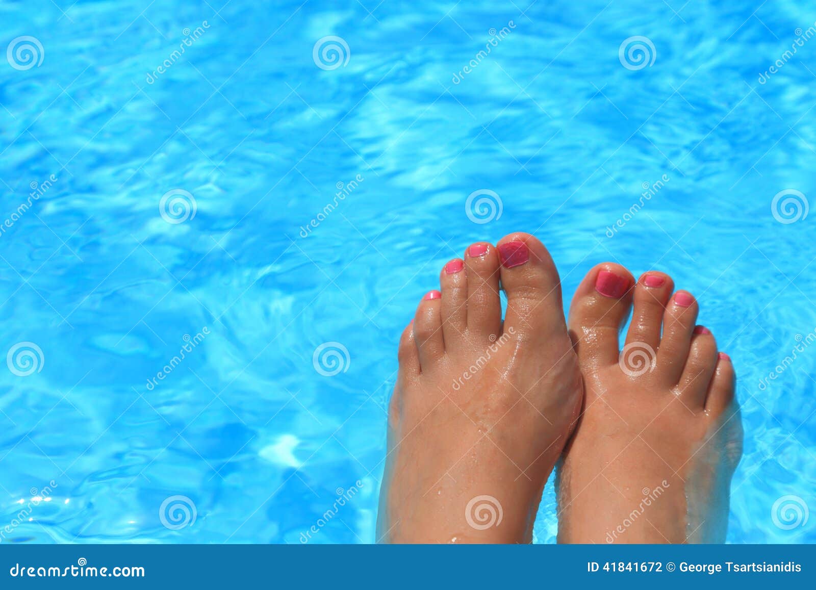 Wet female feet stock photo. Image of pink, caucasian - 41841672