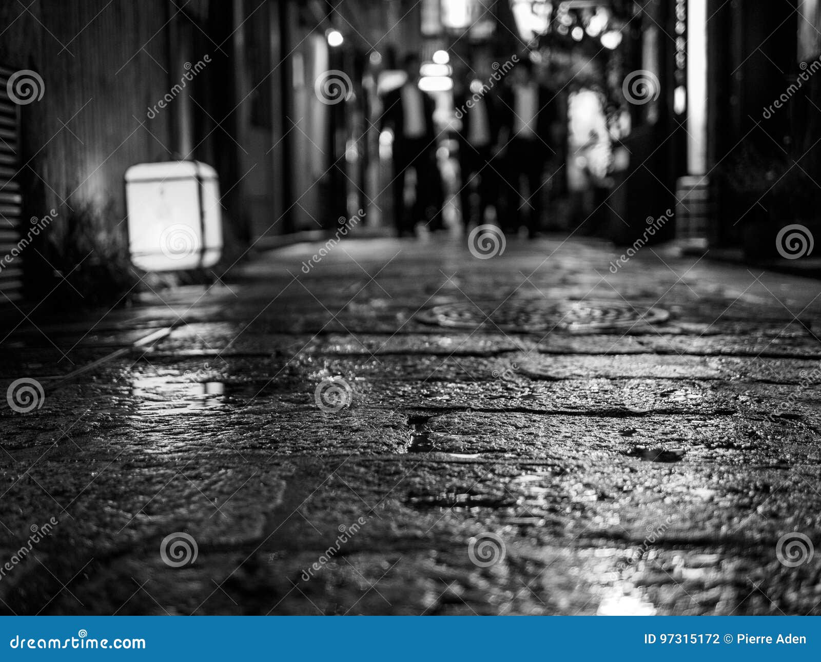 Wet Floor with Business People in Background Stock Photo - Image of ...