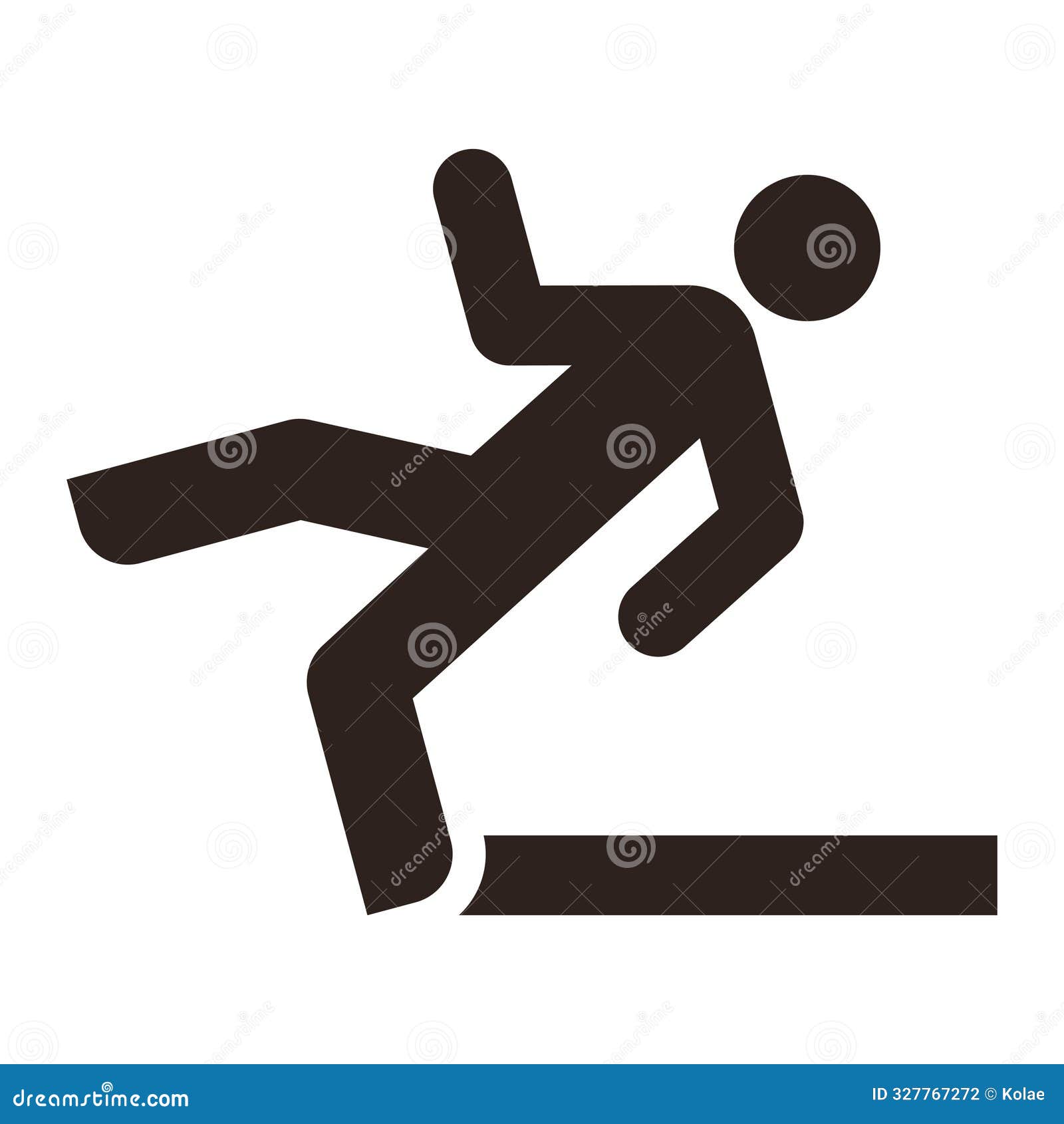 Wet Floor Caution Sign. Danger of Slipping Stock Illustration ...