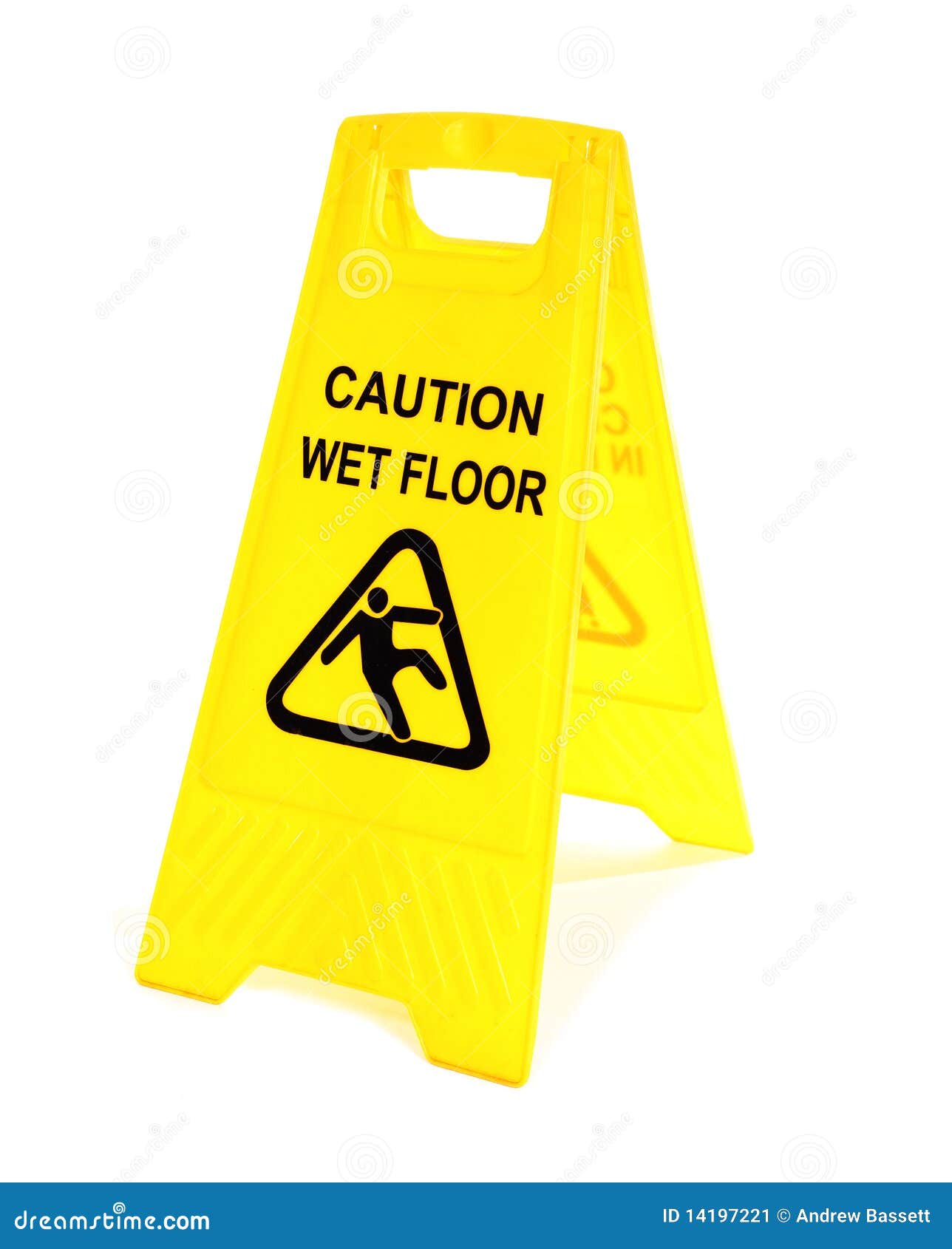 Wet floor sign stock image. Image of caution, yellow - 14197221