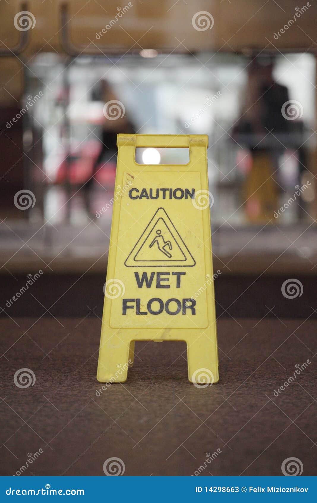 Wet floor sign stock image. Image of safety, signage - 14298663