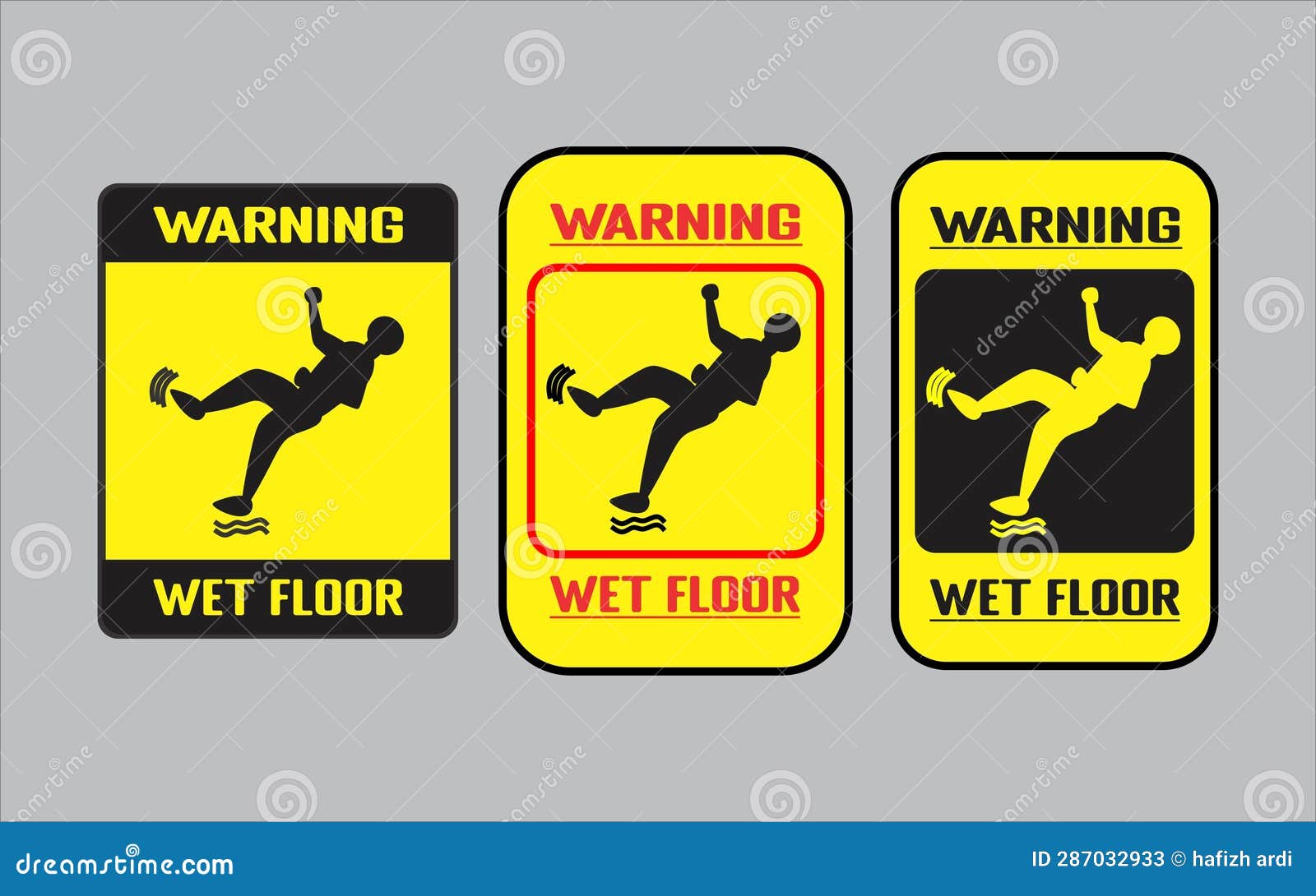 Wet floor sign vector stock vector. Illustration of notice - 287032933