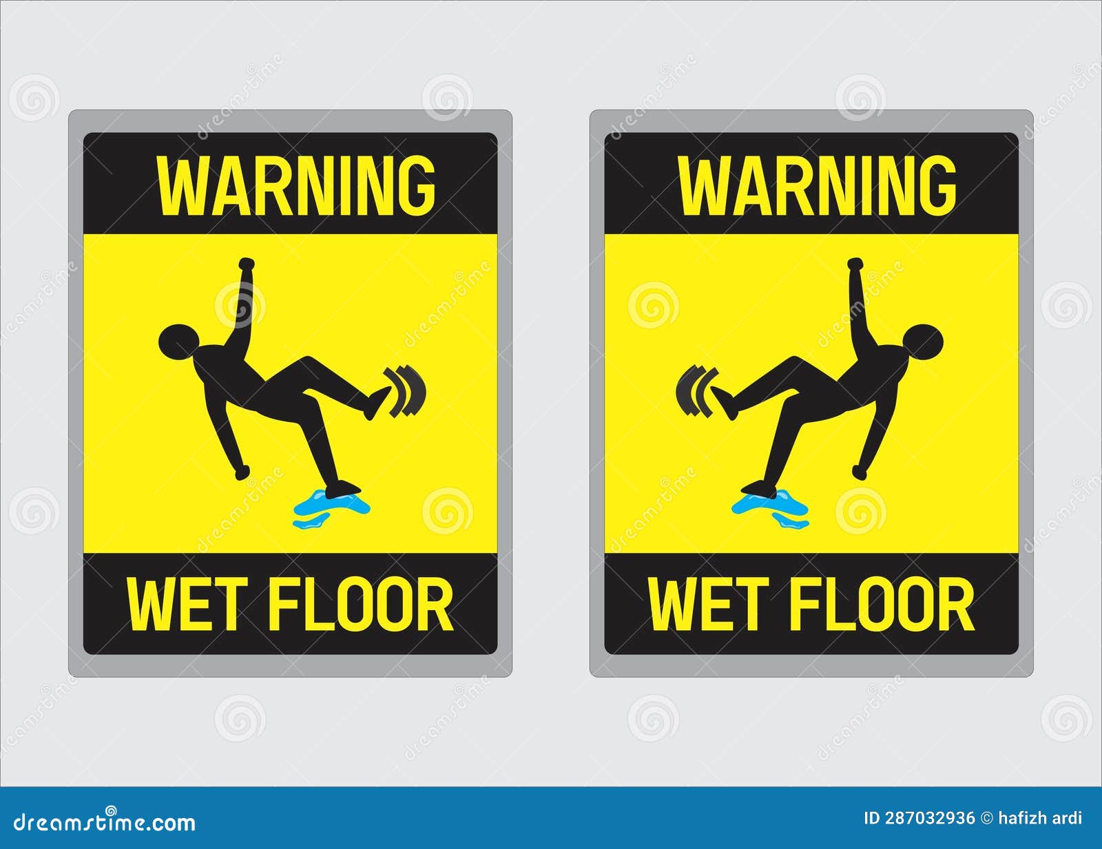 Wet floor sign vector stock vector. Illustration of pictogram - 287032936