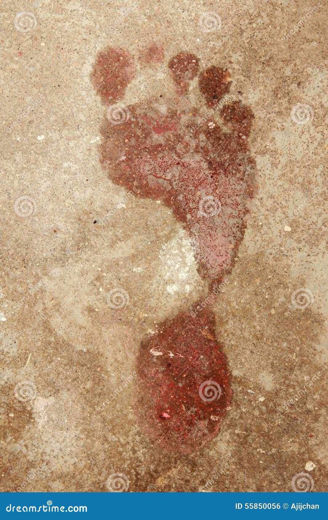 Wet foot print stock photo. Image of abstract, finger - 55850056