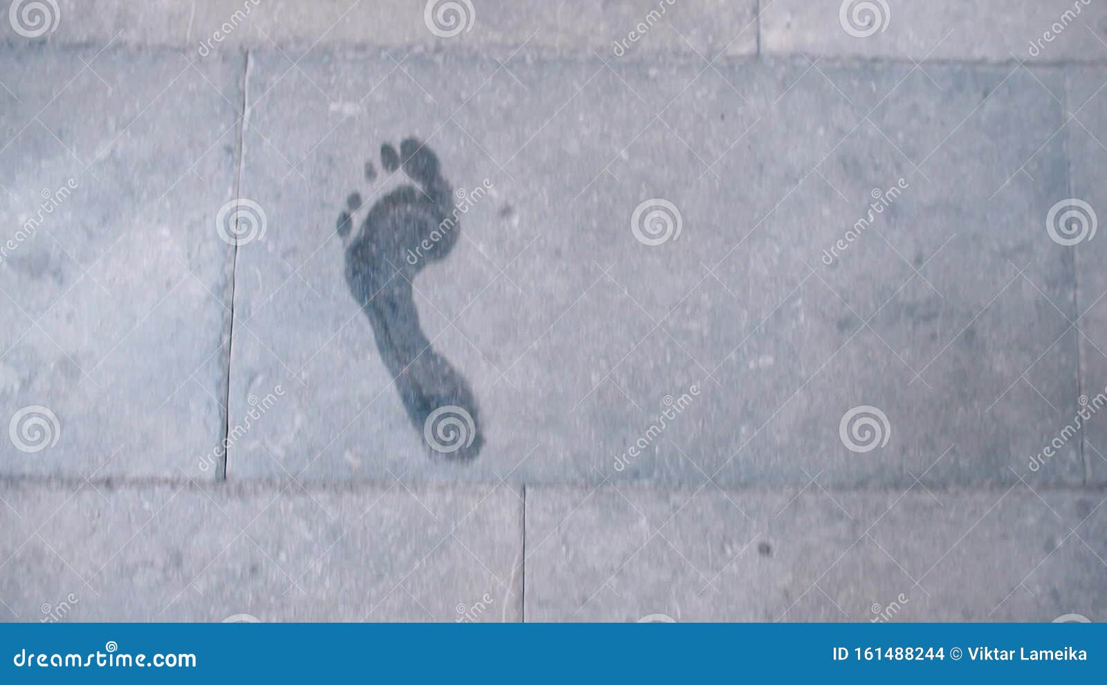 Wet Footprints on the Floor of a House Stock Footage - Video of ...