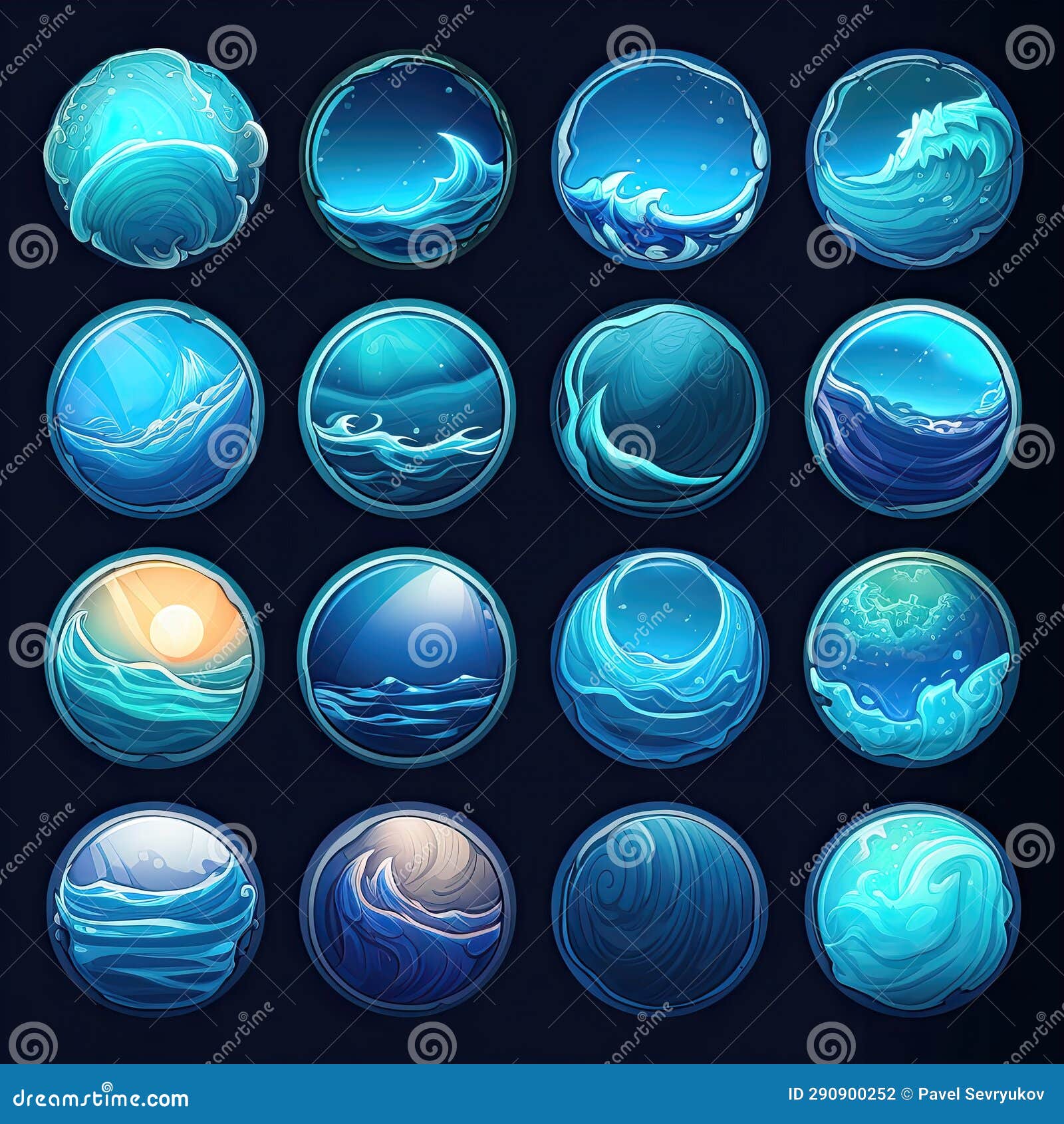 Wet Games Blue Water Wave Ai Generated Stock Illustration ...