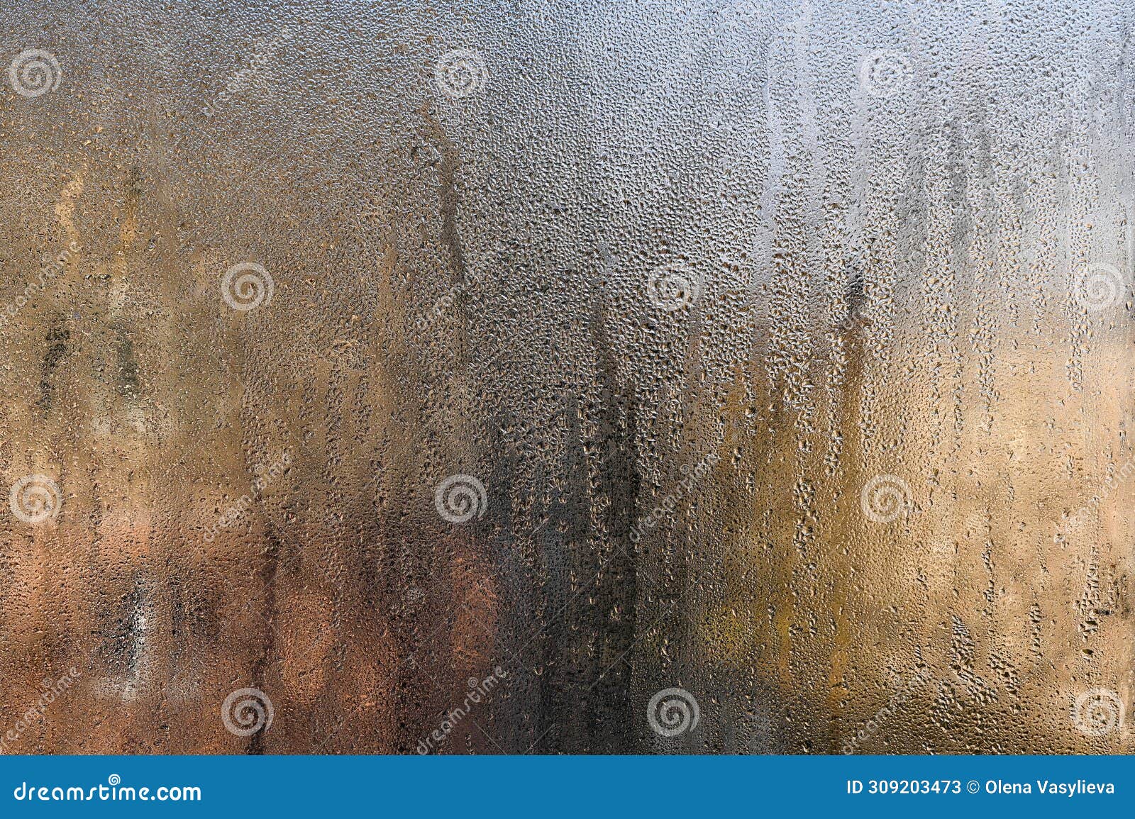 There are Drops of Water on the Glass. Condensation on Wet Glass Stock ...