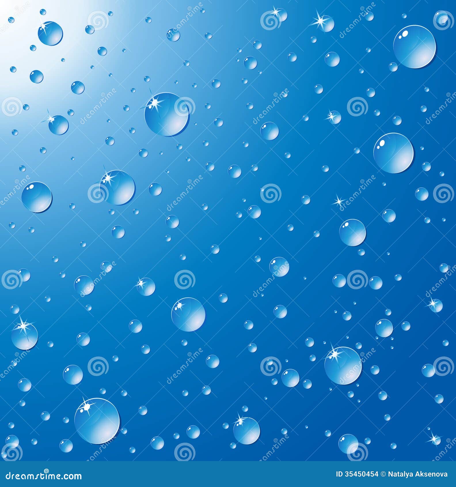 Wet Glass with Raindrops. Vector Illustration Stock Vector ...