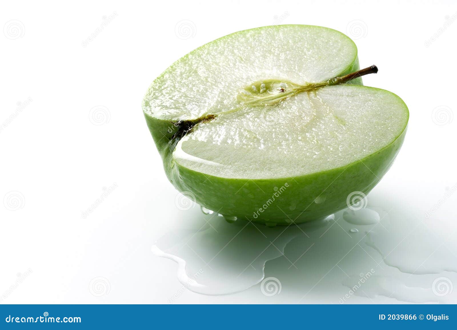 Wet green apple stock photo. Image of drops, pill, juicy - 2039866
