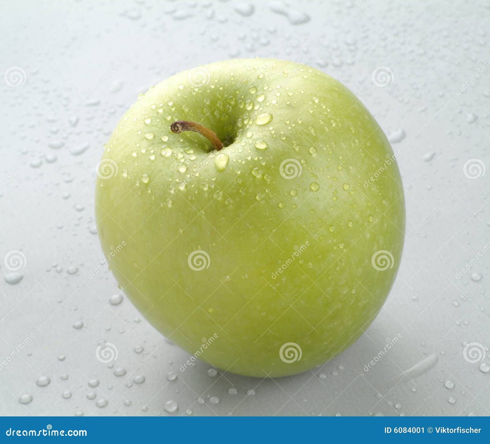 Wet Green Apple stock image. Image of food, orchard, background - 6084001