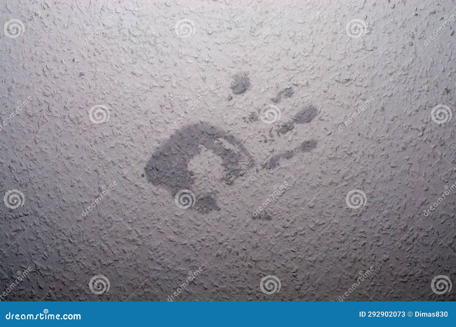 Wet Human Handprint on the Wall Stock Image - Image of white, imprint ...