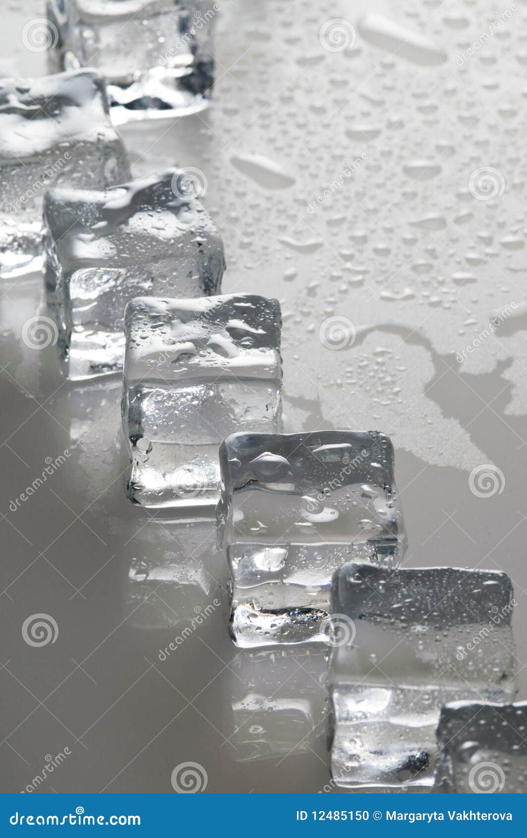 Wet ice cubes objects stock photo. Image of liquid, water - 12485150