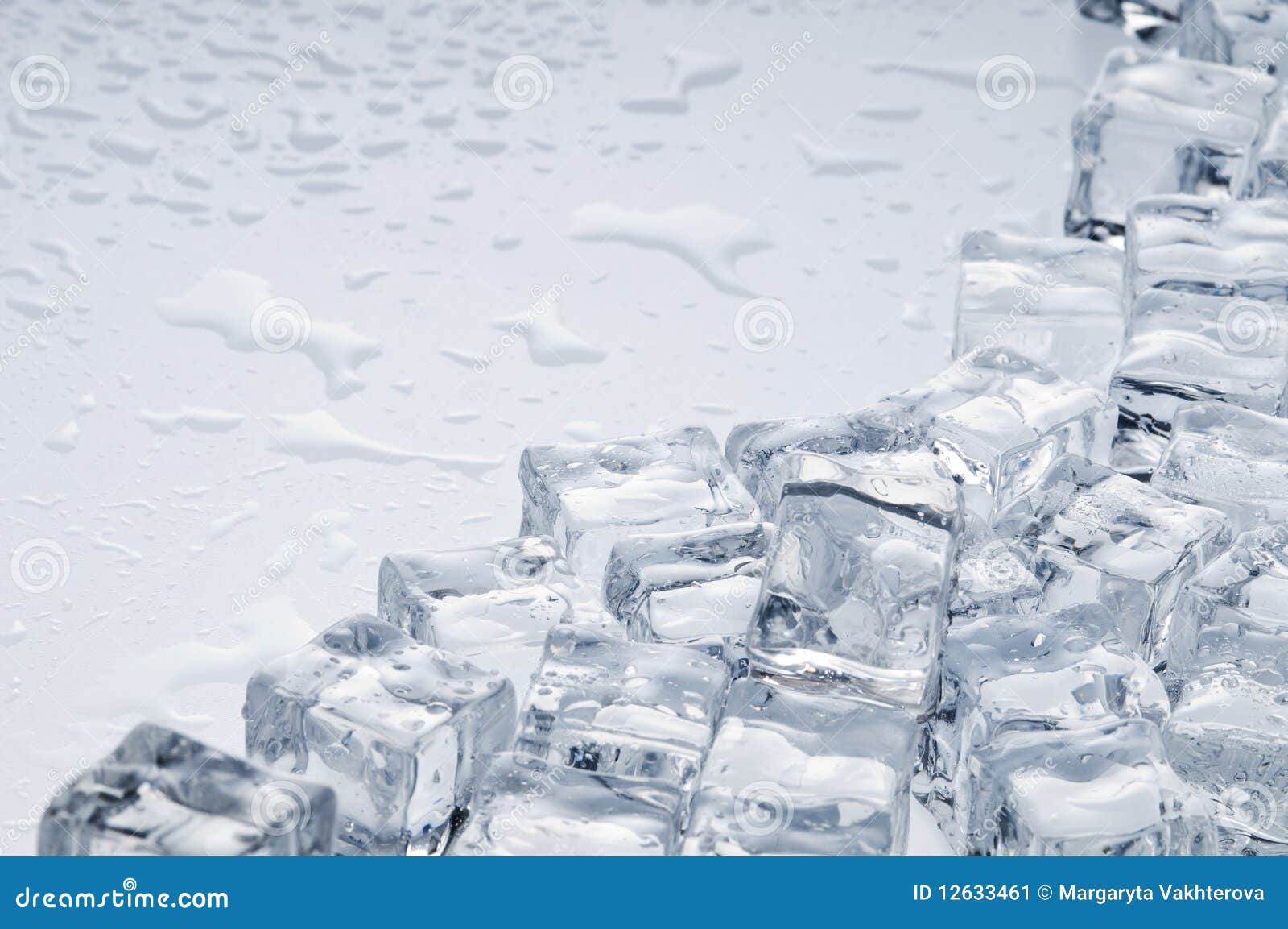 Wet ice cubes objects stock image. Image of drop, shiny - 12633461