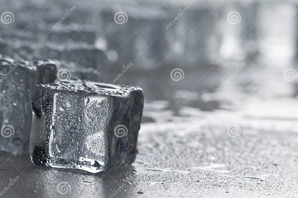 Wet ice cubes objects stock photo. Image of drop, shape - 16402022