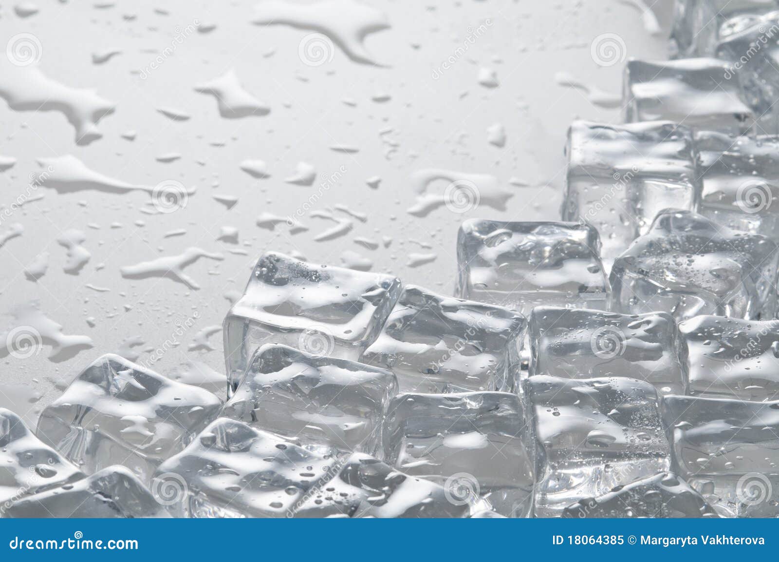 Wet ice cubes objects stock image. Image of isolated - 18064385