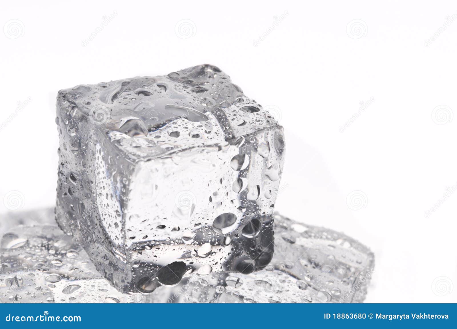 Wet ice cubes objects stock photo. Image of shot, heap - 18863680