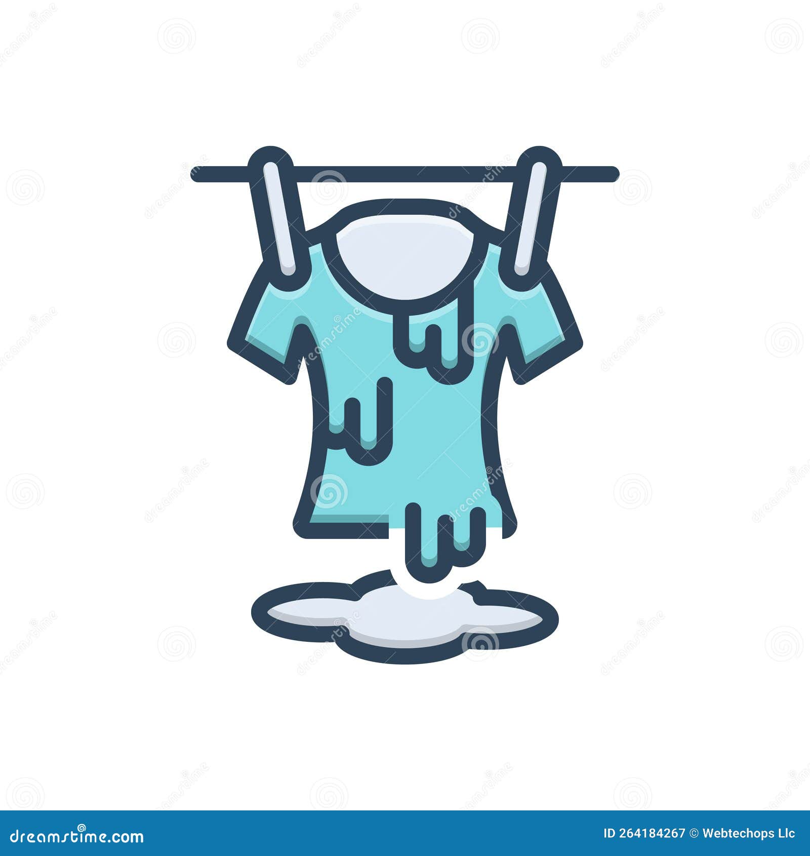 Color Illustration Icon for Wet, Moist and Damp Stock Vector ...