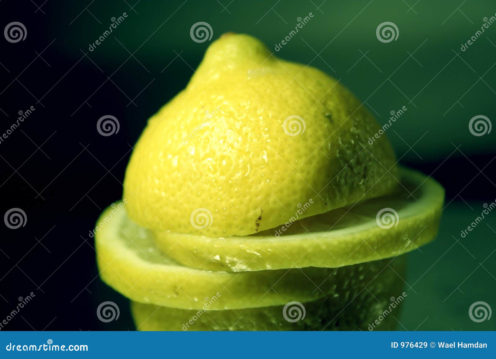 Wet lemon slice stock image. Image of layer, citrus, juice - 976429