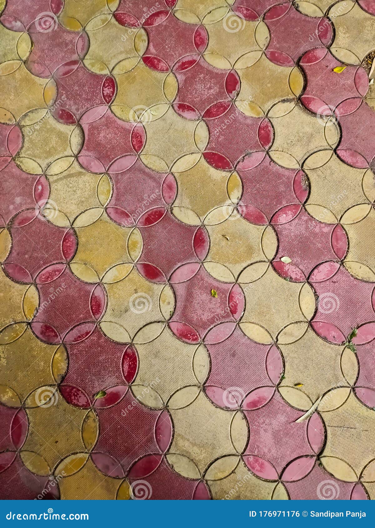 Wet and Lighted Footpath Colorful Floor in India Stock Photo - Image of ...