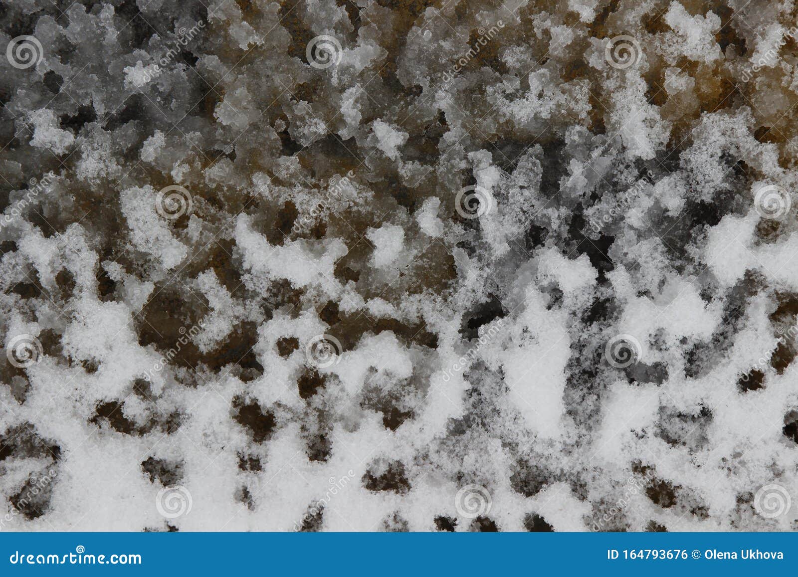 Wet Melting Snow on the Sidewalk. Background Stock Photo - Image of ...