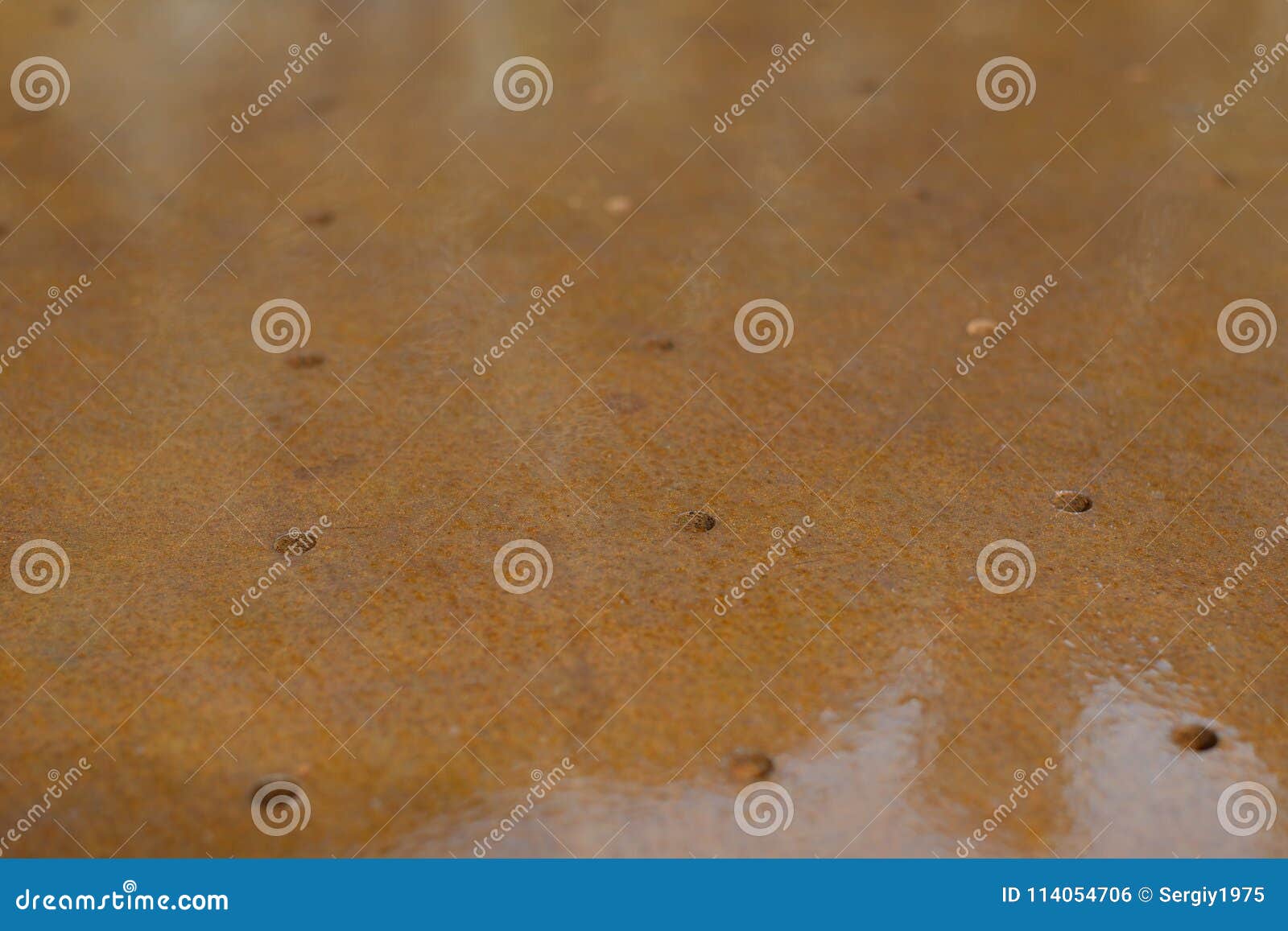 Wet Metal Rusty Surface Close-up Stock Photo - Image of metal, heavy ...