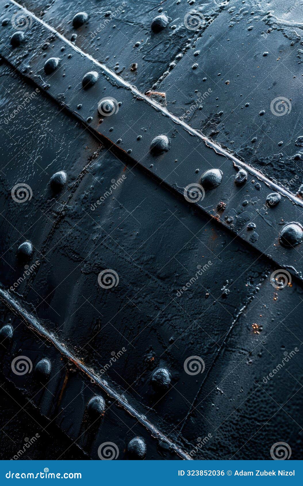 Wet Metal Surface with Water Droplets Stock Illustration - Illustration ...
