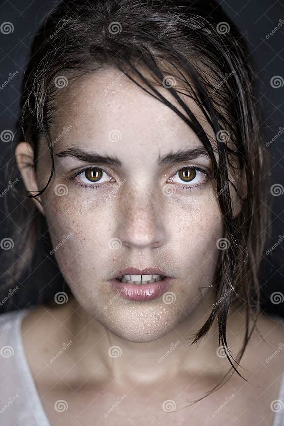 Wet model face stock photo. Image of collection, normal - 27888712
