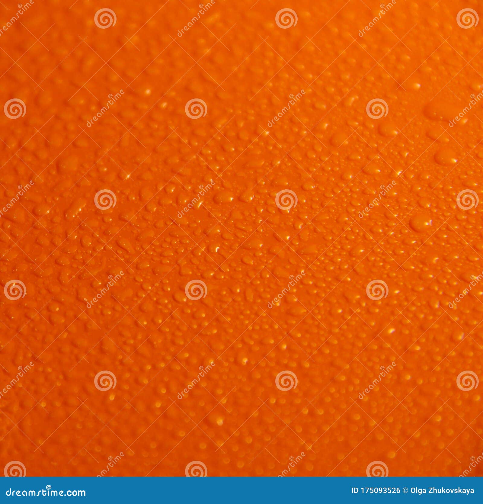 Wet Orange Background. Bright Texture with Water Drops Stock Photo ...