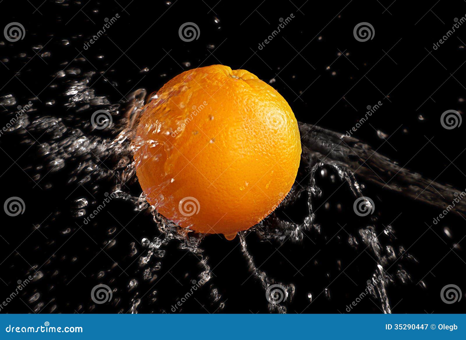 Wet Orange stock image. Image of splashes, nature, black - 35290447