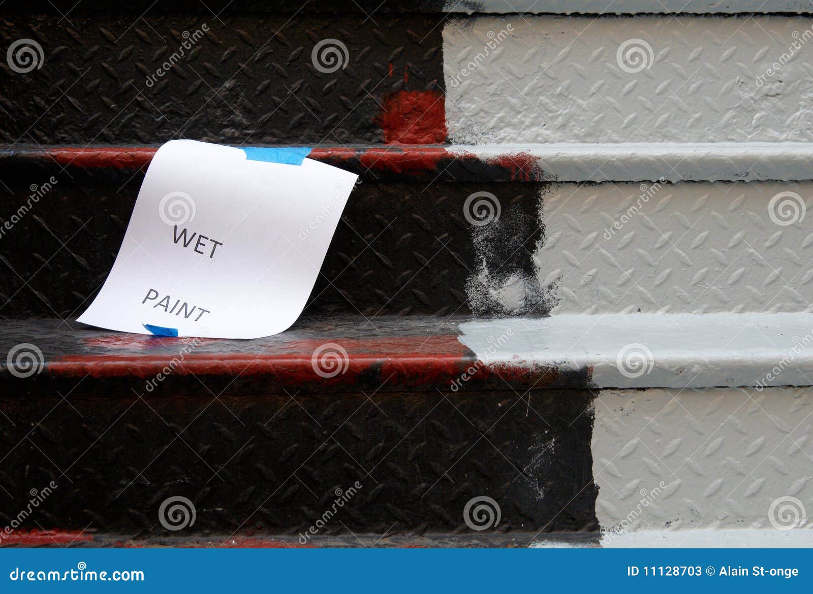 Wet paint stock image. Image of work, color, stain, painting - 11128703