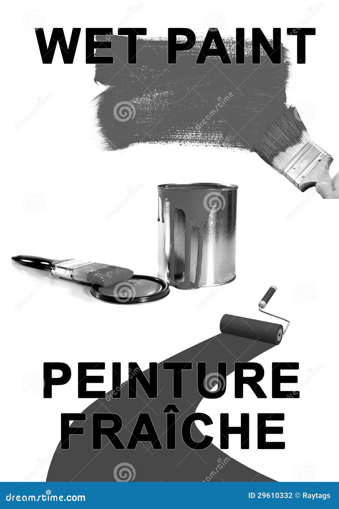 Wet paint sign stock illustration. Illustration of paper - 29610332