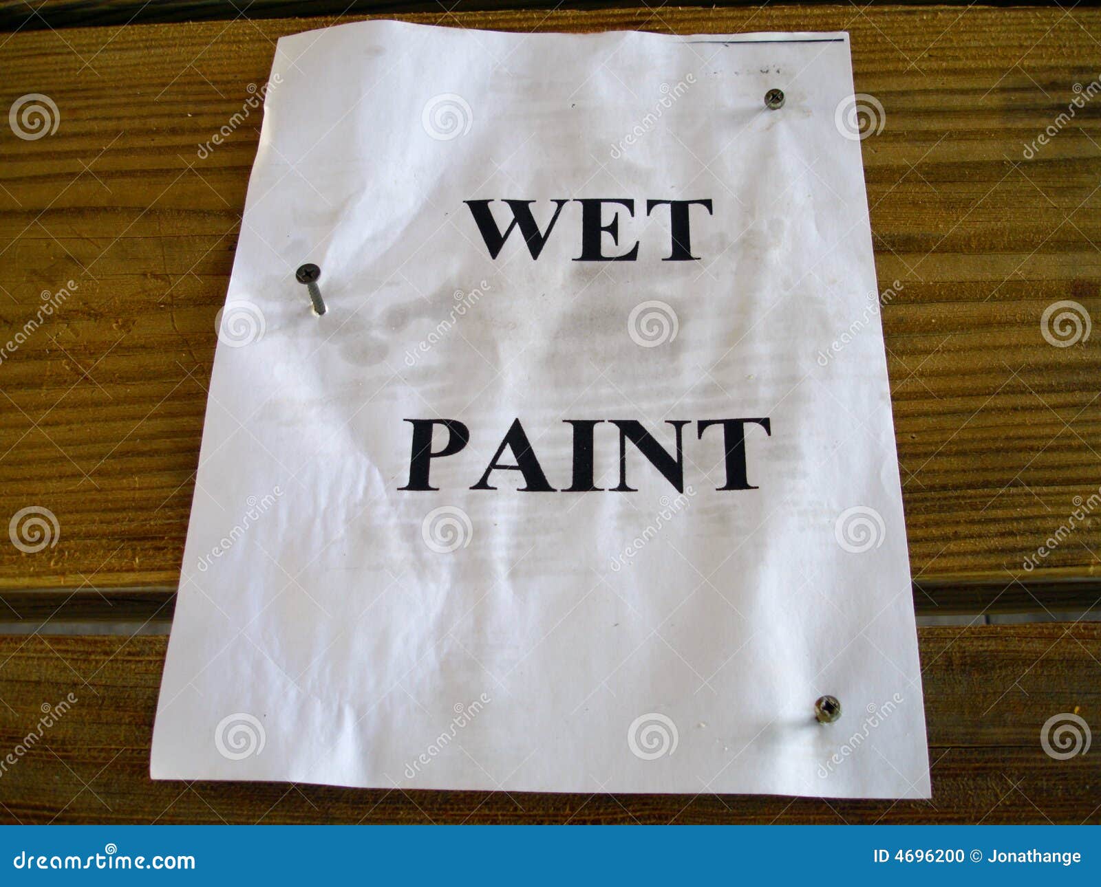 Wet-Paint Sign stock photo. Image of table, sign, warning - 4696200